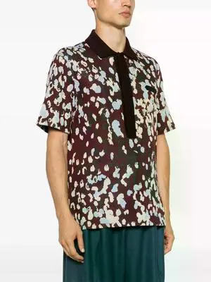 LANVIN Patterned-jacquard Cotton Polo Shirt