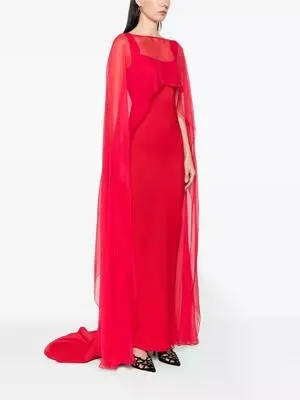 ATU BODY COUTURE Detachable Cape Maxi Dress