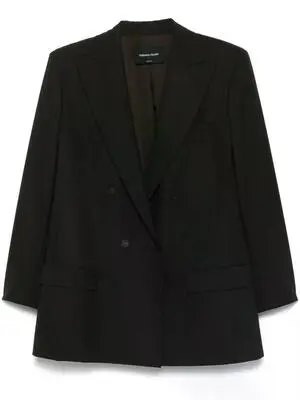 Fabiana Filippi Double-breasted Virgin Wool Blend Blazer