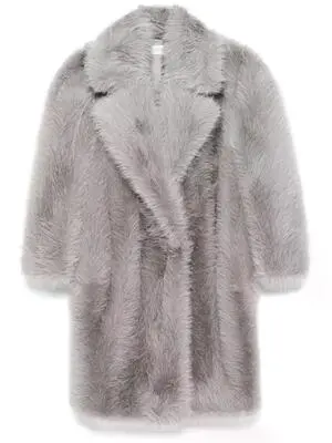 Sportmax Faux Fur Mid-length Coat - Grey