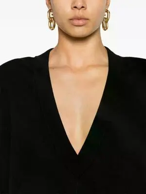 Saint Laurent V-neck Wool Knit Dress