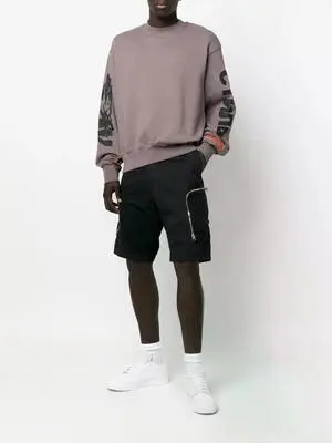 Heron Preston Flaming Skull Graphic Sweatshirt