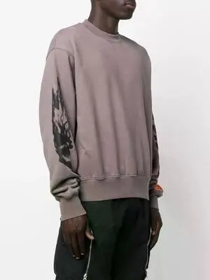Heron Preston Flaming Skull Graphic Sweatshirt
