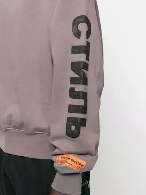 Heron Preston Flaming Skull Graphic Sweatshirt