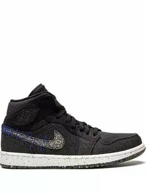 JORDAN 1 Mid Crater Sneakers - Black