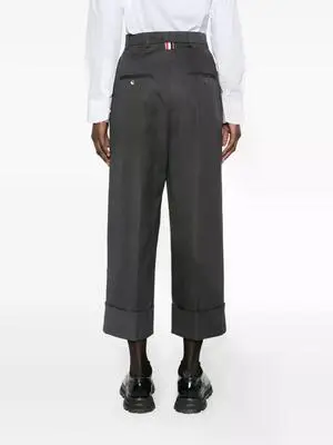 Thom Browne High-waisted Canvas Trousers - Grey