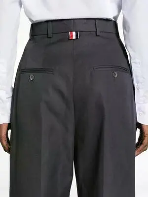 Thom Browne High-waisted Canvas Trousers - Grey