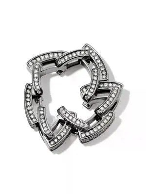 Shay 18k Gold Diamond Chain-link Ring - Black