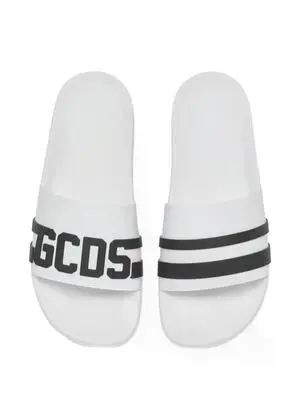 Gcds Logo Embossed Pool Slides - White