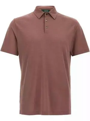 ZANONE Cotton Polo Shirt - Brown