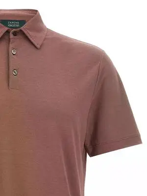 ZANONE Cotton Polo Shirt - Brown