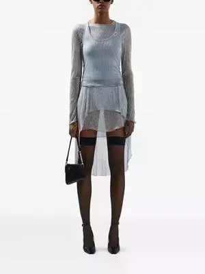 Gcds Metallic High-waisted Skirt