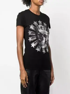 Philipp Plein Embellished Skull T-shirt