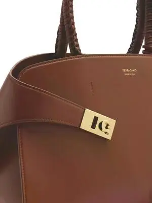 FERRAGAMO Small The Hug Leather Tote Bag