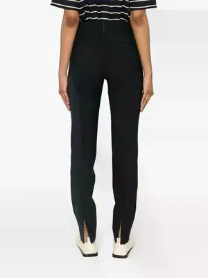 Brunello Cucinelli Navy Virgin Wool Blend Slim-cut Cigarette Trousers
