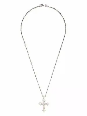 Emanuele Bicocchi Fleury Cross Pendant Necklace - Silver