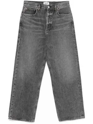 AGOLDE Dark Wide Leg Jeans - Grey