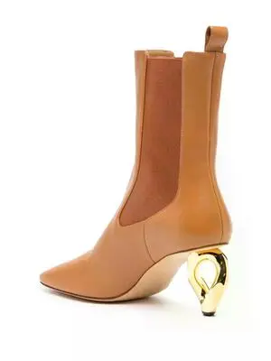 JW Anderson 65mm Chain Heel Boots - Brown