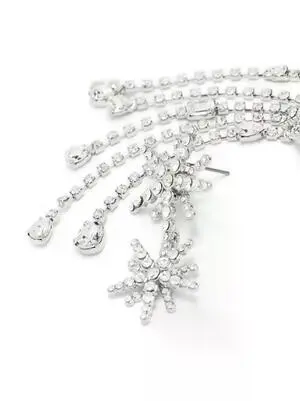 Maje Star Strass Asymmetric Earrings