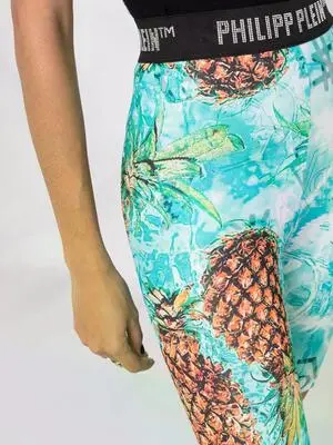 Philipp Plein Embellished Pineapple Cycling Shorts