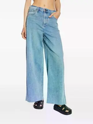 Rag & Bone Logo-patch Wide-leg Jeans