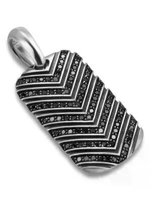David Yurman Sterling Chevron Diamond Pendant