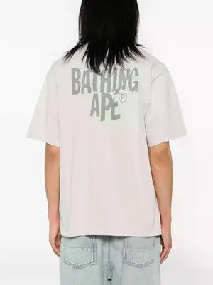 A BATHING APE Heavy Washed Ape-head T-shirt - Grey