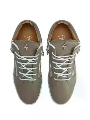 GIUSEPPE ZANOTTI Kriss Mid-top Leather Sneakers