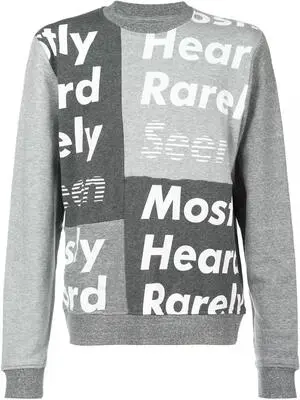 MOSTLY HEARD RARELY SEEN Panelled Logo Sweatshirt - Grey