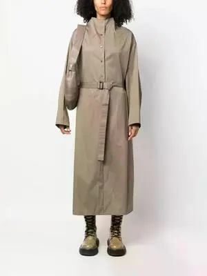 LEMAIRE Belted Cotton High Neck Dress