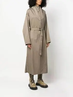 LEMAIRE Belted Cotton High Neck Dress