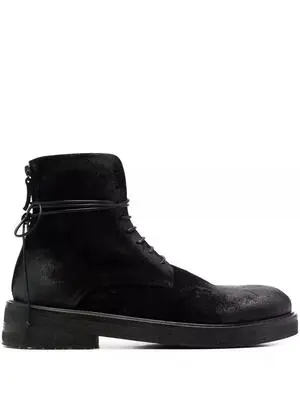 Marsèll Suede Combat Boots - Black