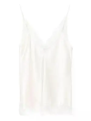 Carine Gilson Silk Camisole With Lace Detail