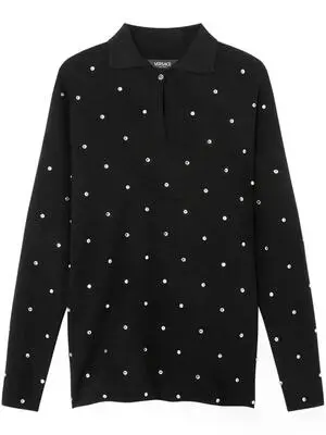 Versace Studded Polo Sweater