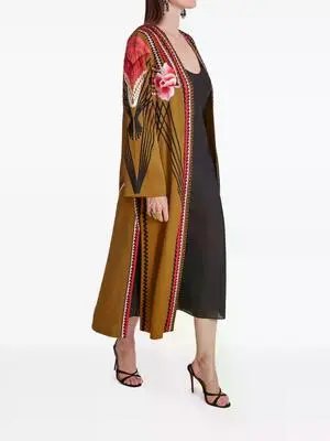 TEMPERLEY LONDON Romina Embroidered Long Coat - Neutrals