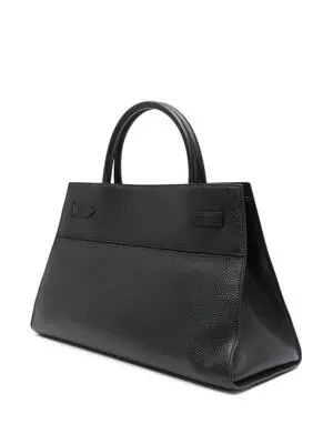 Veronica Beard Leather Tote Bag With Adjustable Shoulder Strap - Black