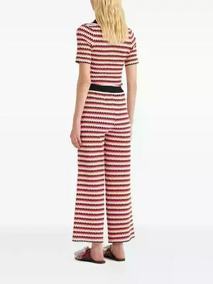 La DoubleJ Checkered Wide-leg Trousers