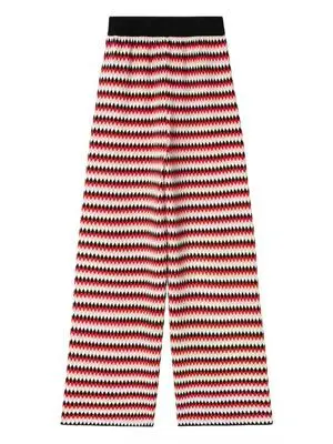 La DoubleJ Checkered Wide-leg Trousers