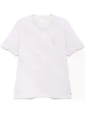 Eleventy Logo-embroidered T-shirt - Grey