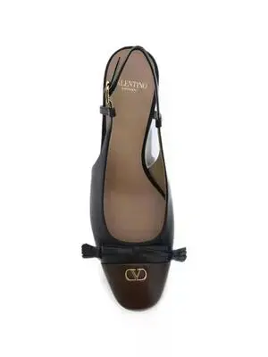 Valentino Garavani Two-tone Kidskin Slingback Pumps - Black