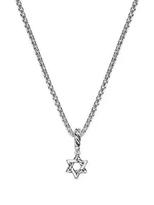 David Yurman Micro Pavé Star Of David Diamond Necklace - Silver