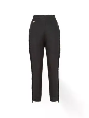 Philipp Plein Fringed Trim High Rise Trousers