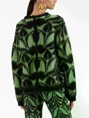La DoubleJ Intarsia-knit Long-sleeve Jumper - Green