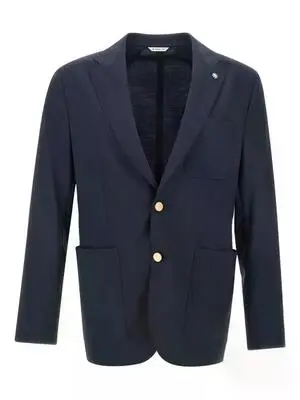 MANUEL RITZ Wool Blazer - Blue