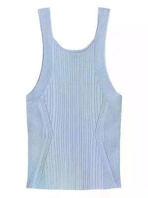 TWINSET Fine Ribbed Knitted Tank Top - Blue