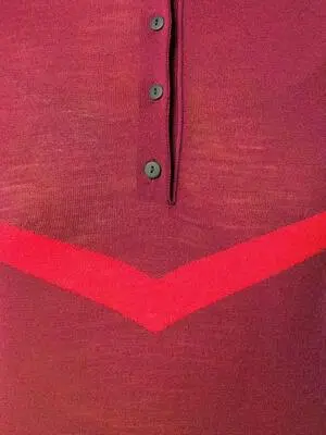 Cashmere In Love Burgundy And Wool Knitted Polo Shirt