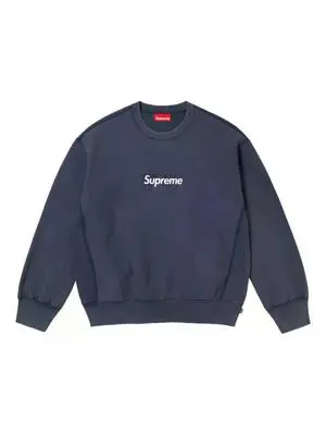Supreme Washed Box Logo Sweatshirt - Blue