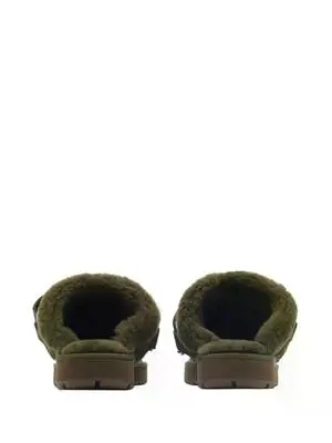 Burberry Calf Suede Shearling Lined Slippers