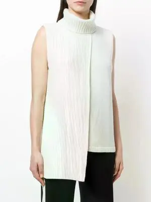 Cashmere In Love Tania Sleeveless Turtleneck - Neutrals
