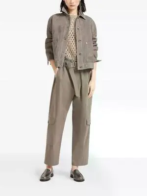 Brunello Cucinelli Taupe Suede Jacket